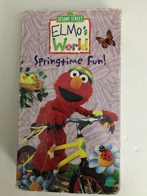 ELMOS WORLD-SPRINGTIME FUN (VHS, 2002) Sésame Rue Kids-Tested-Rare ...