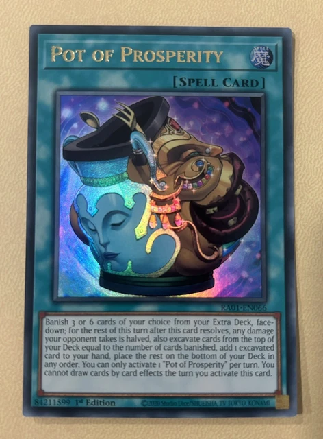 YU-GI-OH ! POT of Prosperity RA01-EN066 Ultra Rare 1ère édition EUR 11,62 - PicClick FR