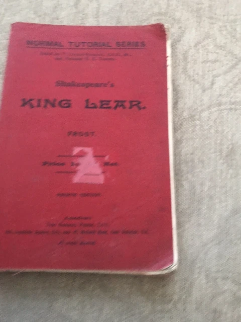 SHAKESPEARES KING LEAR Normal Tutorial Series Frost Vintage PB Book SKL ...
