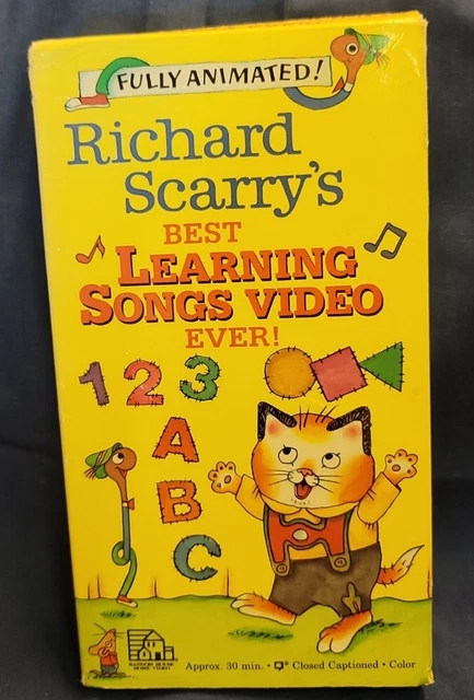 RICHARD SCARRY'S BEST Learning Songs Ever Vhs Video 1993 £4.79 ...