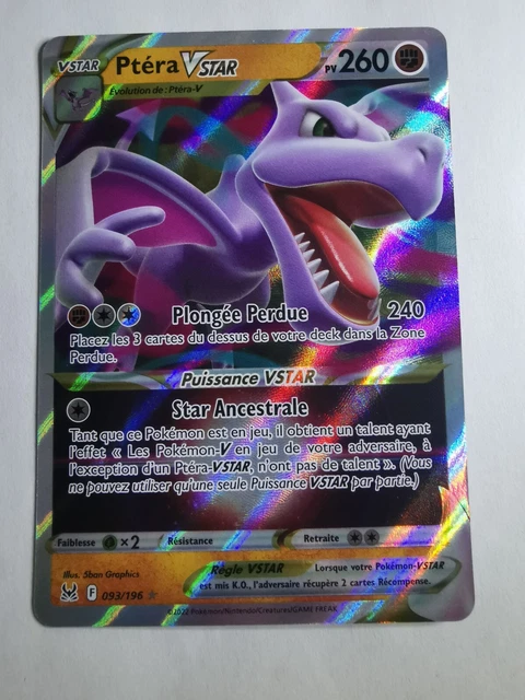 CARTE POKÉMON PTERA Vstar 093/196 Origine Perdue EB11 FR NEUF EUR 3,60 ...