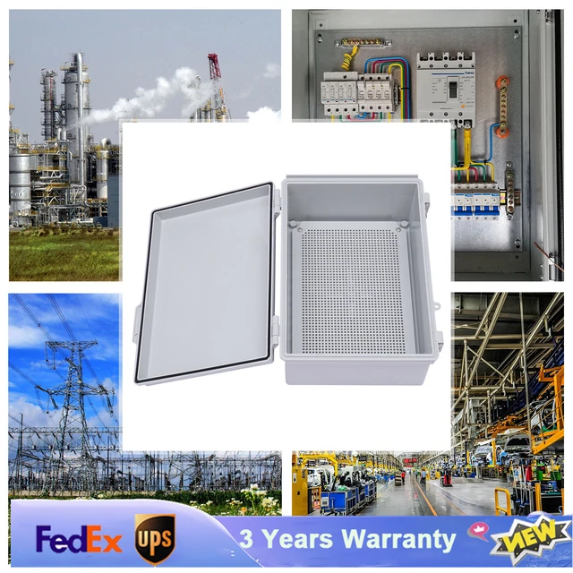 OUTDOOR ELECTRICAL JUNCTION Box - Large 14x10x6 Inch Waterproof Plastic ...