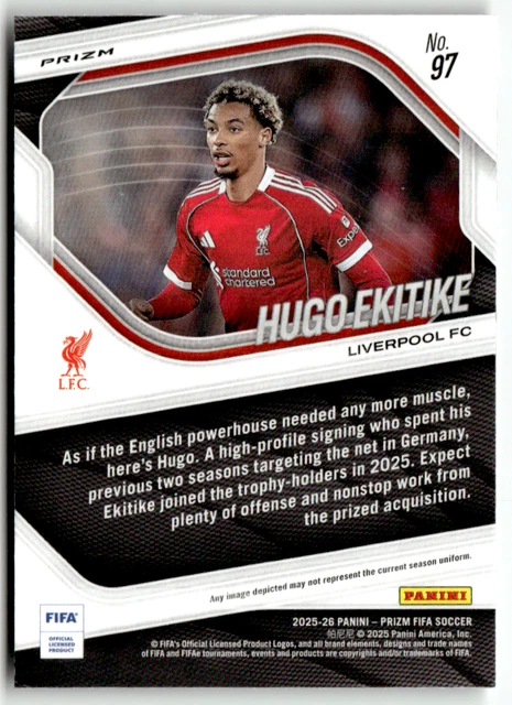 PANINI PRIZM FIFA 2025-26 N º 97 Hugo Ekitike Láser Prizm EUR 2,28 ...