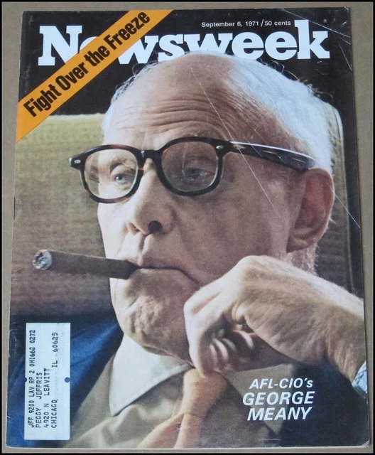 9/6/1971 NEWSWEEK MAGAZINE AFL-CIO George Meany Fergie Jenkins Maxim ...