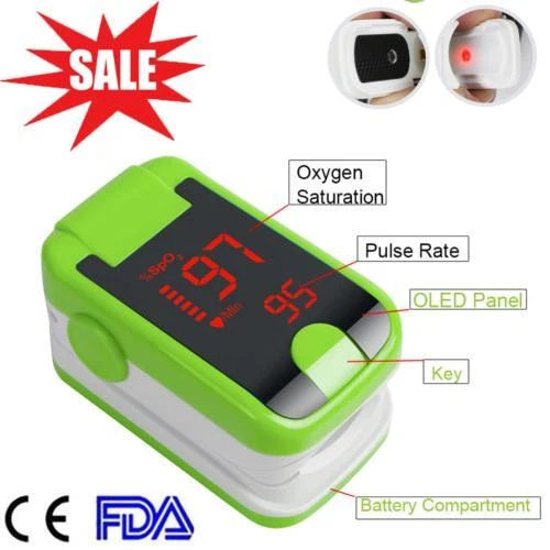 PORTABLE FINGER PULSE Oximeter Blood Oxygen Monitor SpO2 Heart Rate ...