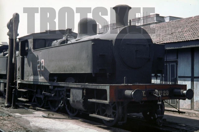 35MM SLIDE INDIA Indian Railways Industrial Steam Loco 28 Bombay Port ...