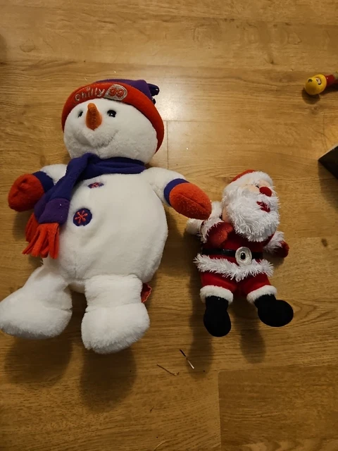 VINTAGE TESCO CHILLY 1999 snowman plush toy christmas + Tesco 2004 ...