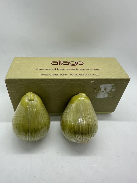 VINTAGE ESTEE LAUDER ALIAGE Perfume Fragrance Bath Soap Pear Shape Set ...