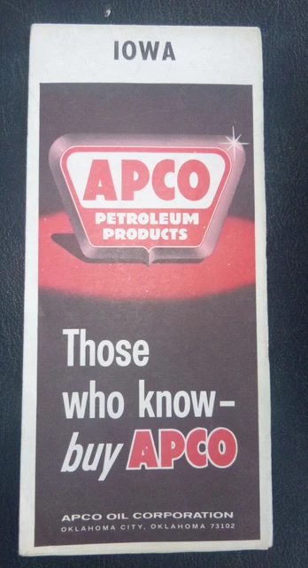 1967 IOWA ROAD map APCO oil gas early interstate £13.27 - PicClick UK