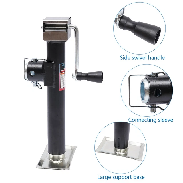 NEW SIDE WINDER Trailer Lift + Support Jack Leg 1000Kg + Hand Crank For ...