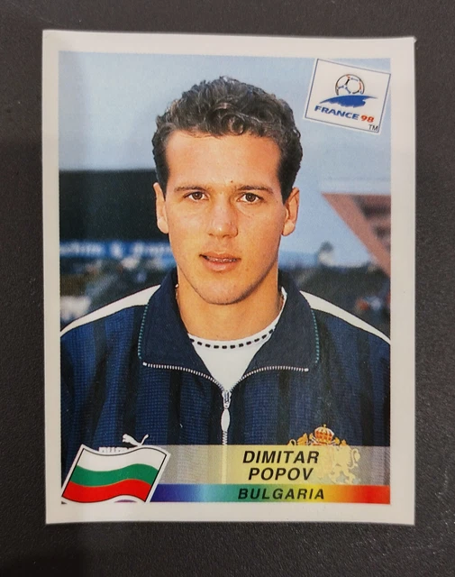 PANINI FRANCE 98 World Cup Football Sticker - Dimitar Popov - Bulgaria ...