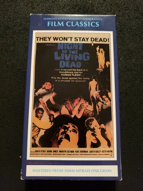 NIGHT OF THE Living Dead Vhs - Mastered 35mm nitrate fine grain, ultra ...