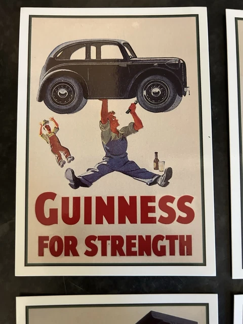 6 GUINNESS FOR Strength Postcards Printed By Permission Of Guinness £7. ...