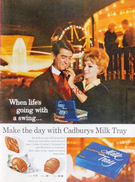 CADBURY'S MILK TRAY Chocolates #5 ADVERT 1961 Vintage Original Print ...