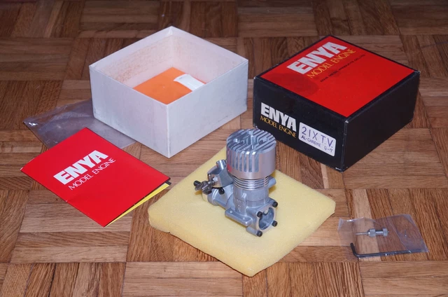 ENYA 21X AL Chrome 2-Stroke 1/8 Model Buggy Car Engine Kyosho Landjump ...