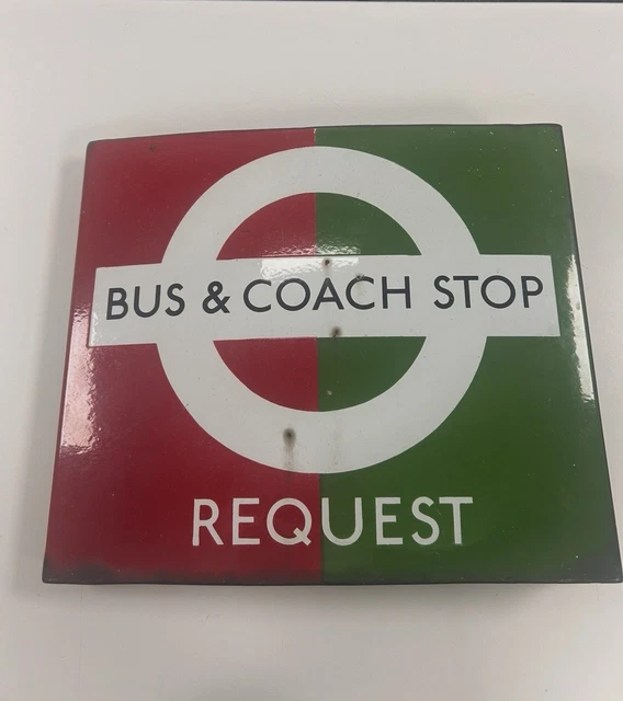 LONDON BUS & Coach Stop Request Sign 18x15.5inches £175.00 - PicClick UK