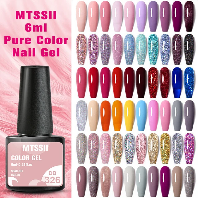 MTSSII 6ML UV Gel Nail Polish Pink Blue Purple Glitter Soak Off Gel Varnish DIY $1.32 - PicClick AU