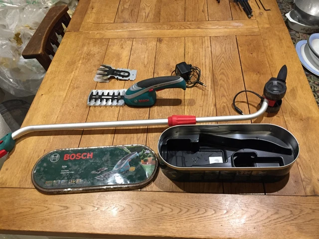 BOSCH ISIO CORDLESS Shrub & Grass Shear 3.6v Inc Telescopic Handle ...