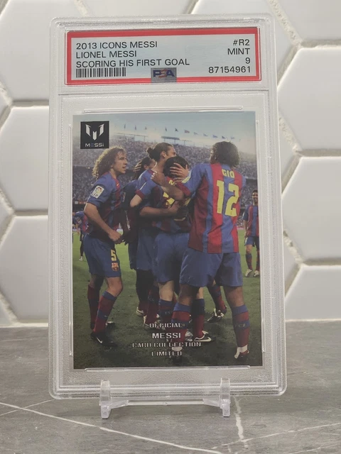 2013 ICONS MESSI #R2 Lionel Messi Scoring His First Goal PSA 9 Mint $42 ...
