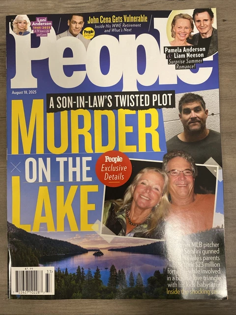 PEOPLE MAGAZINE AUGUST 18th 2025 Murder on the Lake-Liam Neeson-John ...