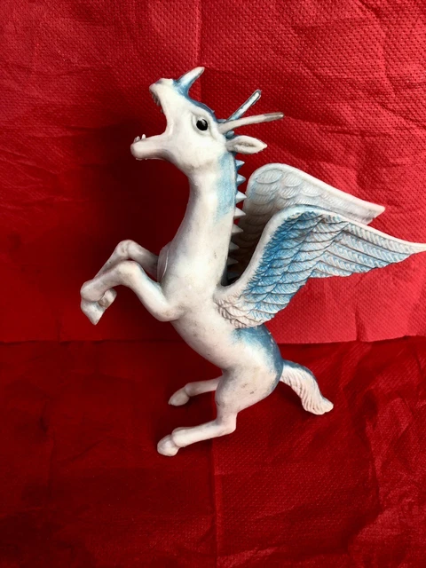 WINGED MONSTER VINTAGE White Flying Horse Pegasus Rubber Toy Hong Kong ...
