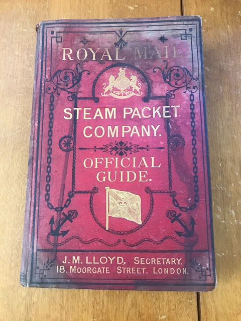 ROYAL MAIL STEAM Packet Company Official Guide 1800s vintage tourist ...