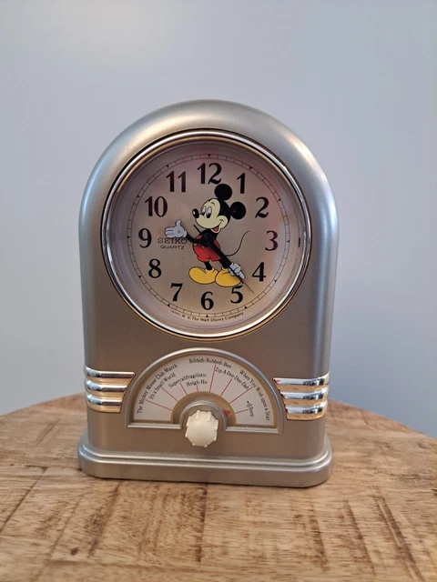 DISNEY SEIKO QUARTZ Mickey Mouse Musical Alarm Clock Sing Along Jukebox Vintage £55.84 - PicClick UK