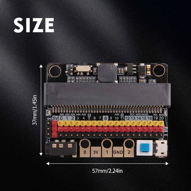 MICRO-BIT EXPANSION BOARD IOBIT V2.0 Adapter Shield with Buzzer for ...