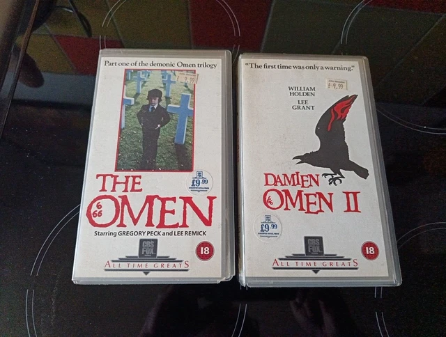 VINTAGE VHS TAPES the omen & damien omen 2 £9.99 - PicClick UK