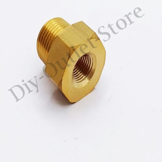 3/8BSPT MALE - M10x1 Female Reducer Oil Pressure Gauge Adapter Bras ...