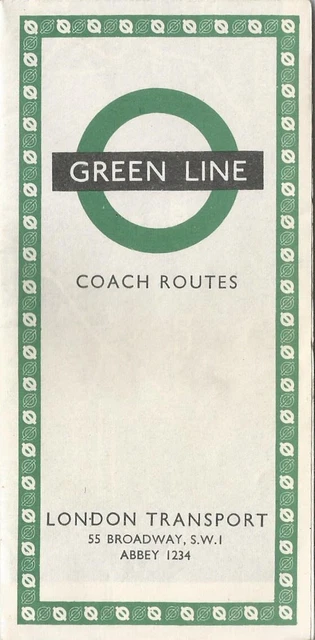 LONDON TRANSPORT GREEN Line Coach Routes Map 1964 £3.37 - PicClick UK