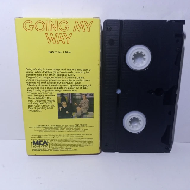 GOING MY WAY 1944 VHS Bing Crosby Winner Of 7 Academy. $3.61 - PicClick CA