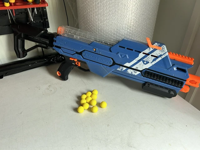 NERF RIVAL HYPNOS XIX-1200 Blue Blaster Spring Action + Foam Balls ...