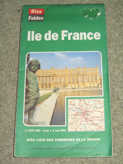 FRANCE - BLAY Foldex map of Ile de France - 1:150,000 scale £1.49 ...