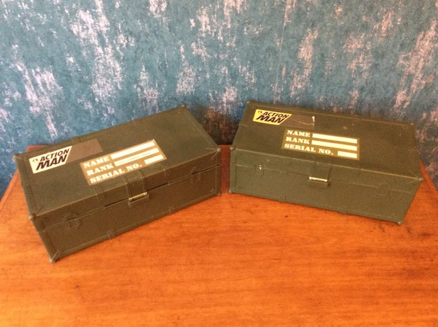 ACTION MAN AMMO Storage Military Kit Boxes Trunk X 2 Vintage £14.50 ...