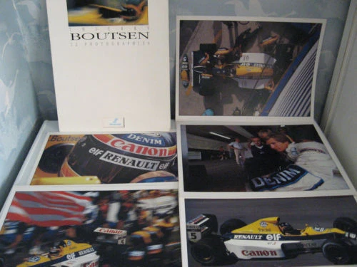 PORTFOLIO 12 PHOTOGRAPHIES Thierry Boutsen F1 Williams Renault Senna ...