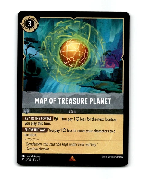 DISNEY LORCANA INTO The Inklands Map of Treasure Planet Trading Card ...