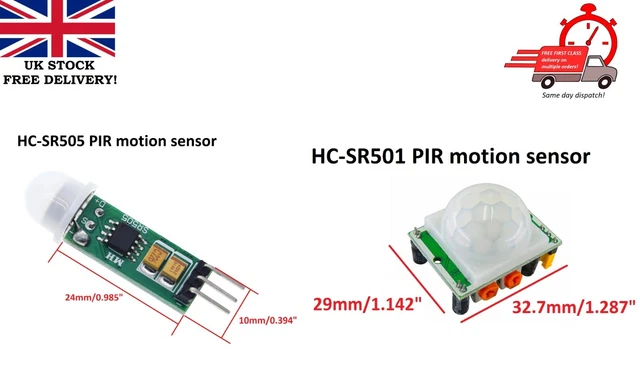 IR INFRARED PIR Motion Sensor Module Detector HC-SR501 or HC-SR505 ...
