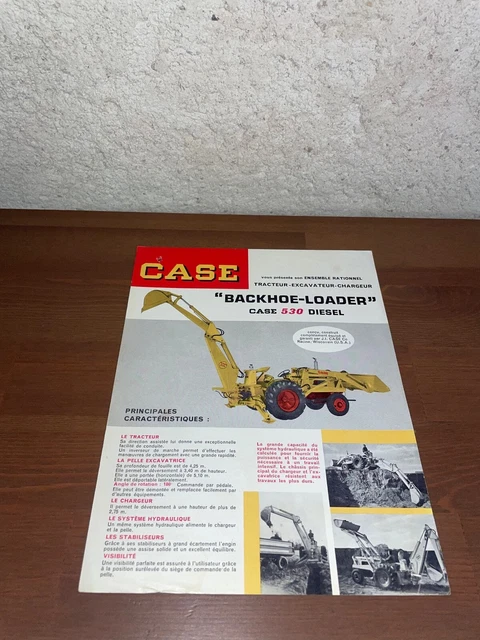 BROCHURE PROSPEKT PROSPECTUS TRACTEUR CASE BACKHOE LOADER-poclain-jcb-ih-sfv EUR 5,99 - PicClick FR