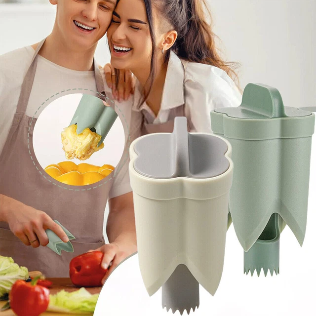 2-IN-1 PEPPER CORER Cutter Slicer Tomato Fruit/Vegetable Seed Core ...