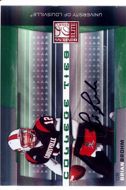 BRIAN BROHM RC recrue draft autographe louisville cardinaux élite ...
