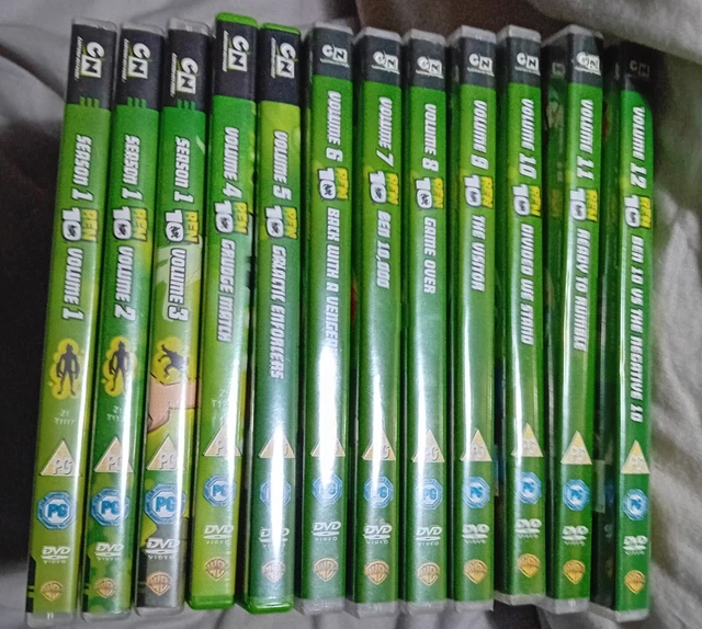 BEN 10 - Original Series - Complete Collection Volumes 1 - 12 DVDs £20. ...