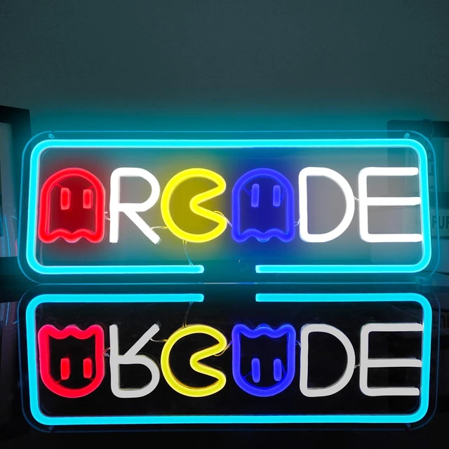 ARCADE NEON SIGN Gaming Neon Signs for Wall Decor Ghost Game Neon ...
