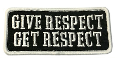 GIVE RESPECT GET Respect Patch IRON ON 4 inch MC BIKER PATCH (ORANGE ...
