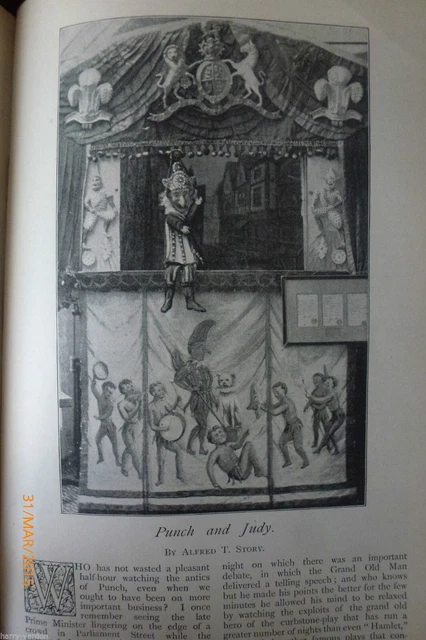 PUNCH AND JUDY Show History Rare Antique Victorian 1895 Article ...