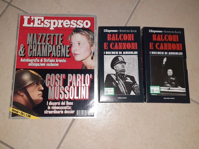 I DISCORSI DI Mussolini Rivista Settimanale L'espresso Vhs Fascismo EUR ...