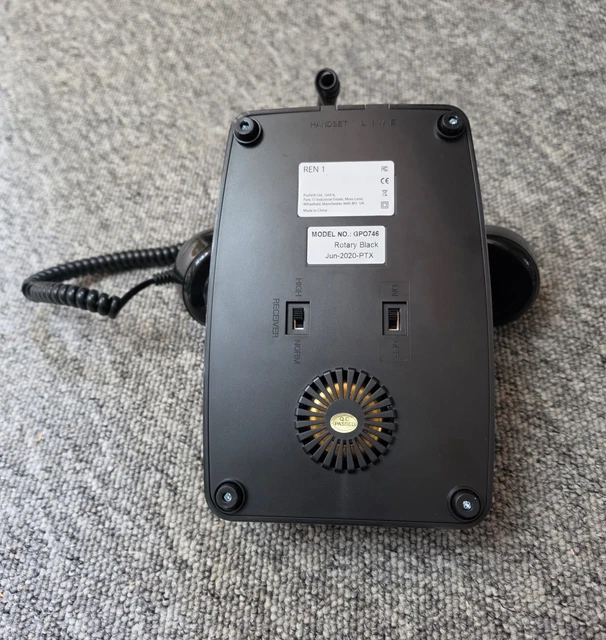 RETRO DIAL TELEPHONE Rotary Dial | Vintage Style Telephone | Black ...