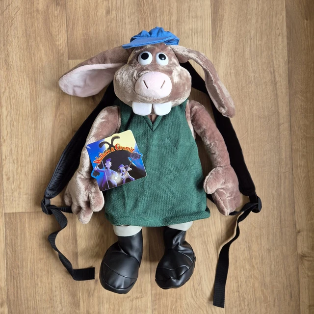 WALLACE AND GROMIT Hutch Backpack Plush Curse Of The Were Rabbit New ...