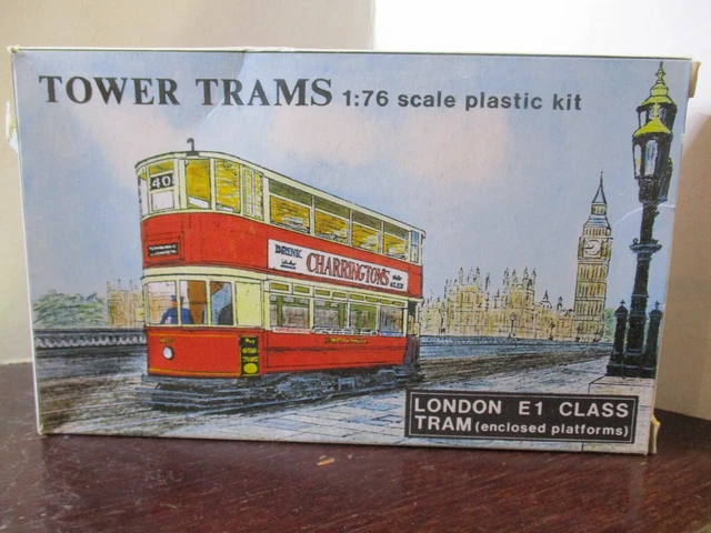 1/76 TOWER TRAMS London E1 Class Tram Enclosed Platforms 1/72 Ho-Oo ...