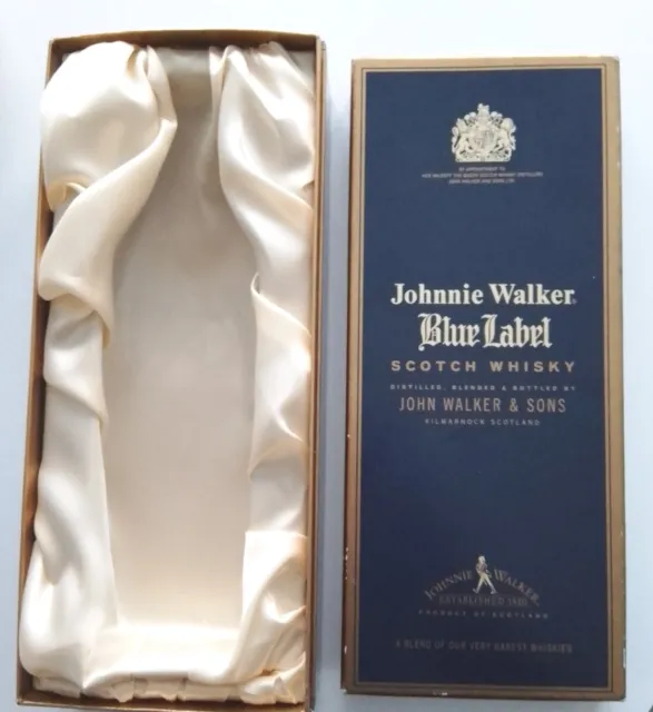JOHNNIE WALKER BLUE Label Scotch Whisky Old Style Box 70cl - EMPTY £7. ...